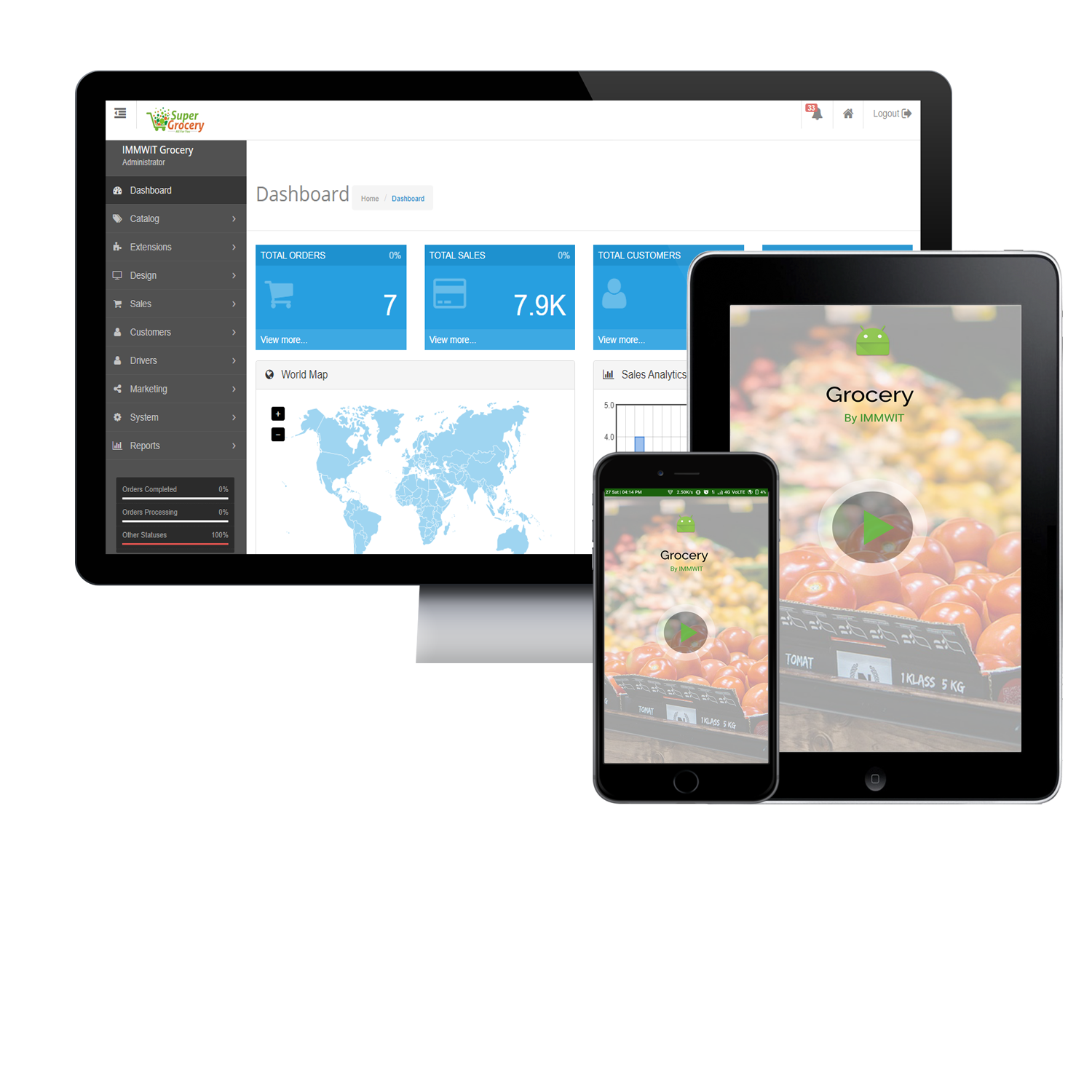 Android & IOS Grocery Management System Mobile & Web Apps by CRMADDA Android & IOS Grocery Management System Mobile & Web Apps by CRMADDA